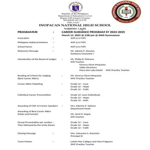 CAREER GUIDANCE PROGRAM 2024 Grade 12 Students-2025.docx