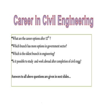 Career in civil engineering | PPTX