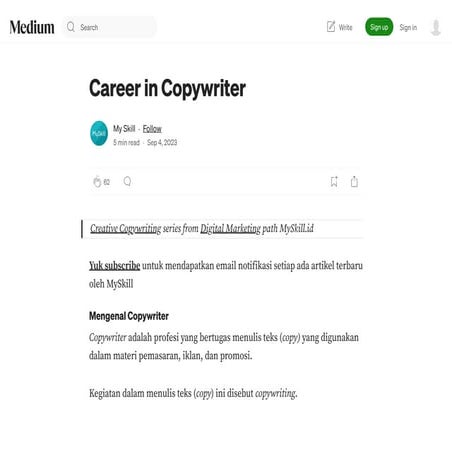 Career in Copywriter, Brainstorming, Ideation, dan Storytelling dalam Copywriting .pdf