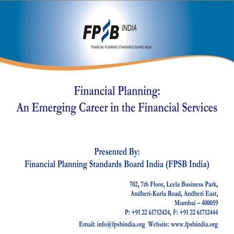 Career In Financial Planning Colleges | PPSX