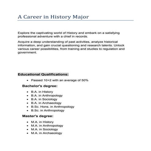 Career and courses options in humanities | PPTX
