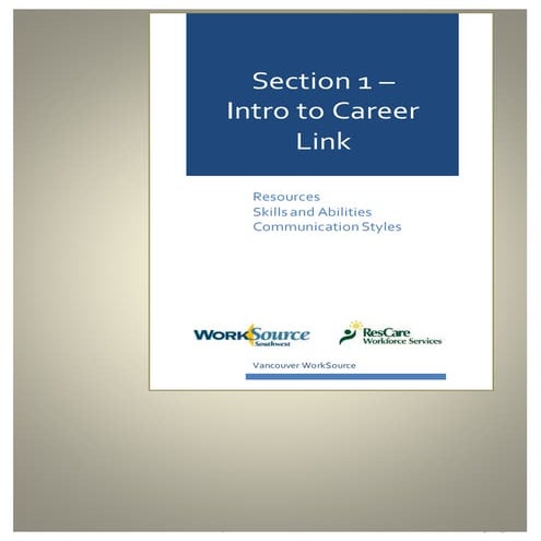 Career link intro to career link - section 1 | DOCX
