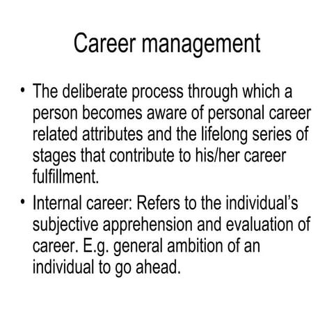 Career Management | PPT