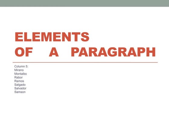 Paragraph writing | PPT