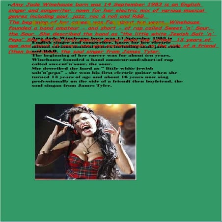 Amy Winehouse | PPTX