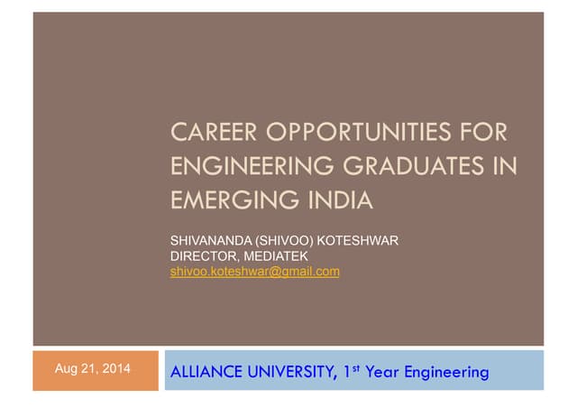 Top Career Opportunities in Engineering | PPTX