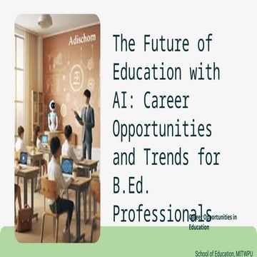 Career Opportunities in Education with AI for B.Ed. & M.Ed ...