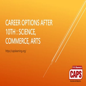 Career Options After 10th Grade: Science, Commerce, Arts | PPTX