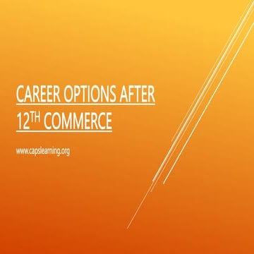 Career Options after 12th Commerce | PPTX