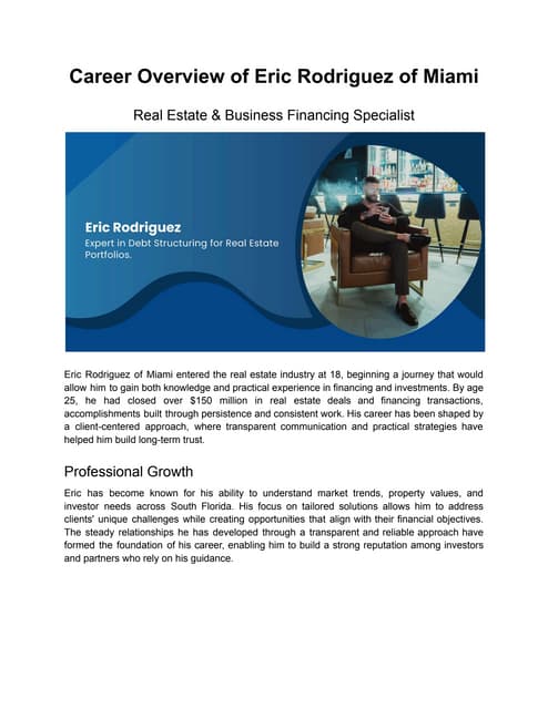 Eric Rodriguez Of Miami presentations