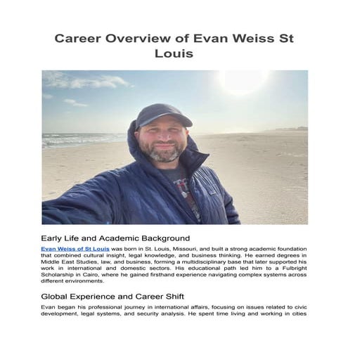 Career Overview of Evan Weiss of St. Louis | PDF
