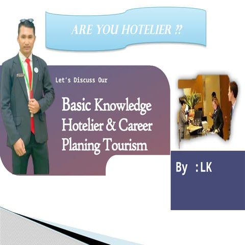 Career Planing Tourism & Basic Knowledge Hospitality Hotelier ( SMK AL ...