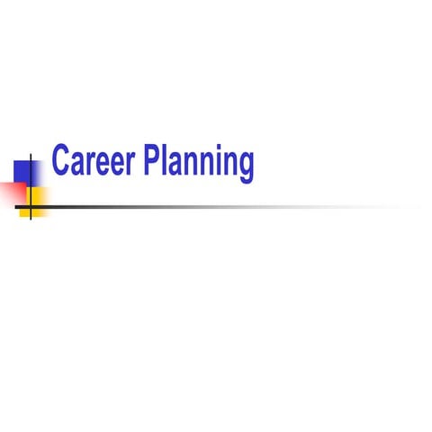 Career planning | PDF
