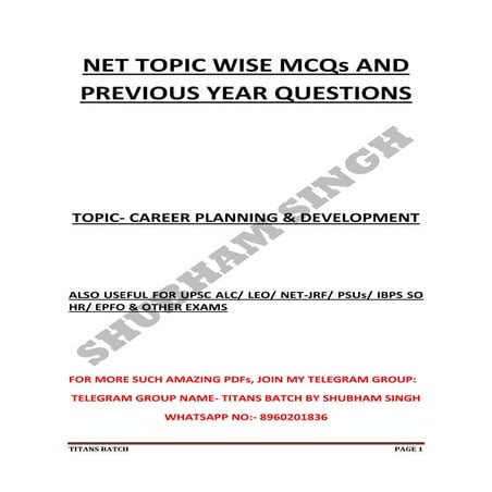 Career Planning & Development NET PYQs and MCQs (1).pdf