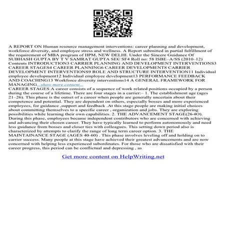 Career Planning Essay | PDF