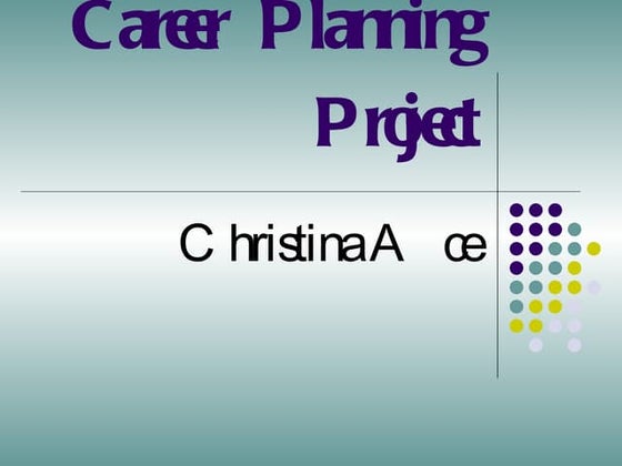 Career planning | PPT