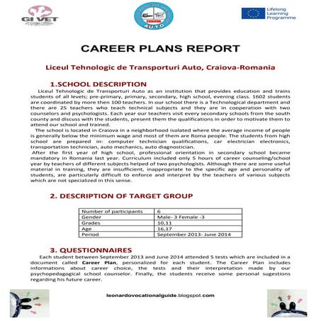 Career plan report auto | DOC