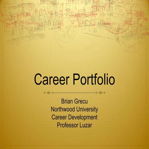 Career portfolio | PPTX