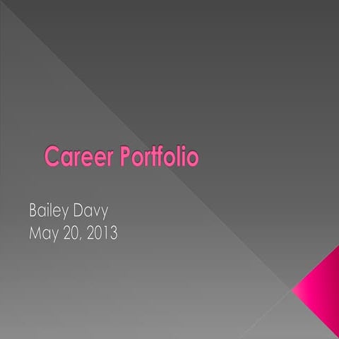 Career portfolio | PPT