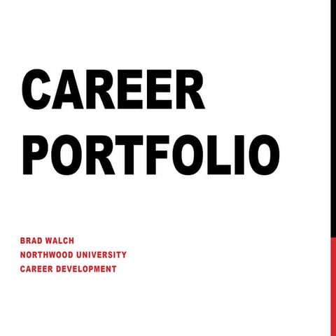 Career Portfolio | PPTX | Resume Writing and Advice | Job Search