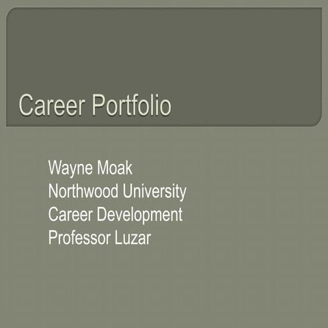 Career portfolio | PPT