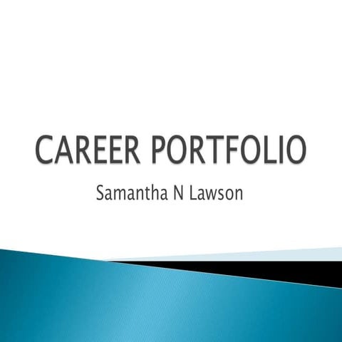 Career portfolio presentation | PPT