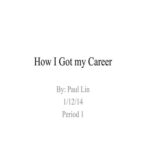 Career powerpoint | PPT