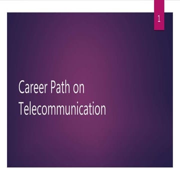 Career path on talecommunication | PPTX