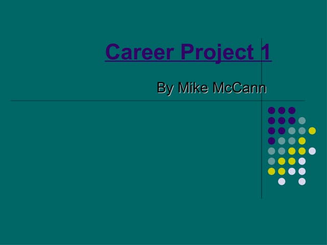 Career project | PPT | Video Production | Content Production