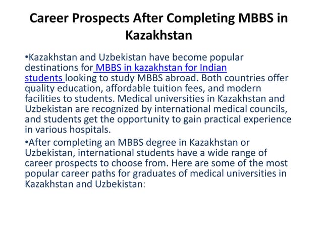 Career Prospects After Completing MBBS in Kazakhstan.pptx Career Prospects After Completing MBBS in Kazakhstan.pptx