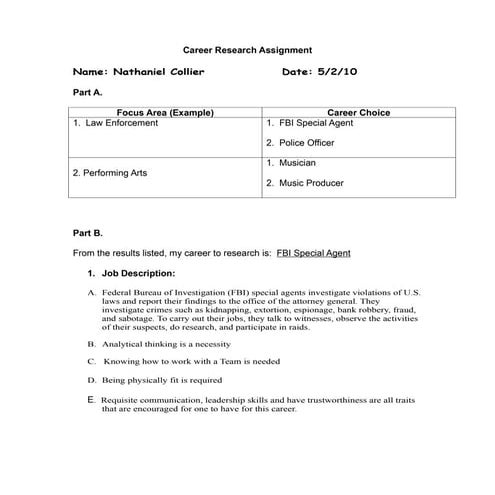 Career research | PDF