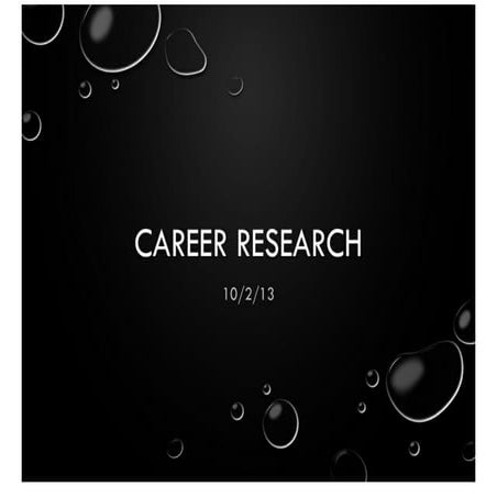 Career Research | PPT