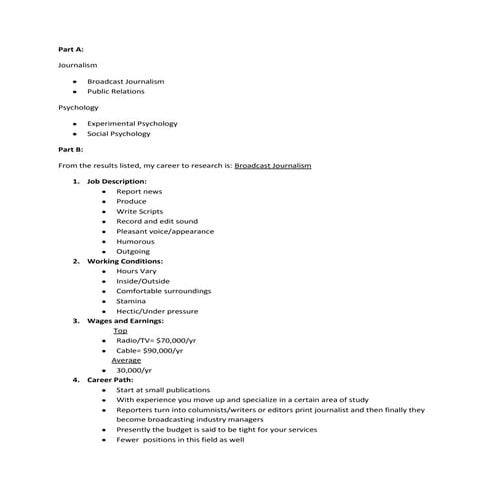 Career research assignment | DOCX