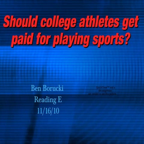 Why college athletes should be paid | PPTX