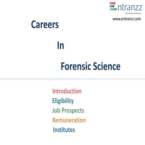 Careers in forensic science | PPTX