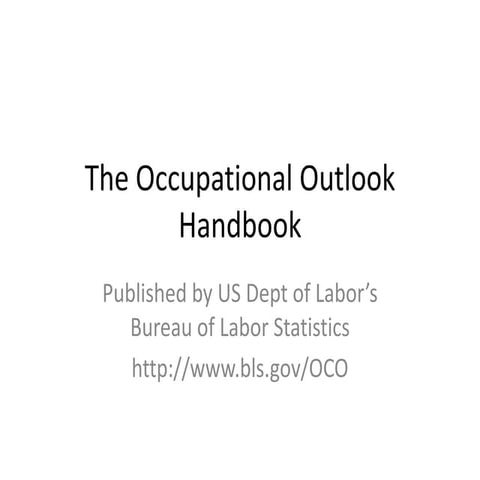 Occupational Outlook Handbook | PDF
