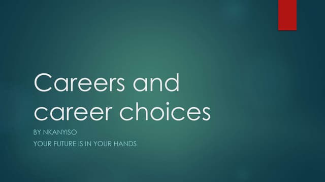 How to choose right career path | PPTX