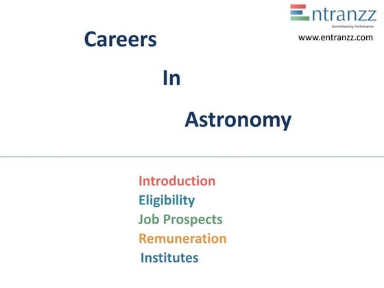 Careers in astronomy | PPT