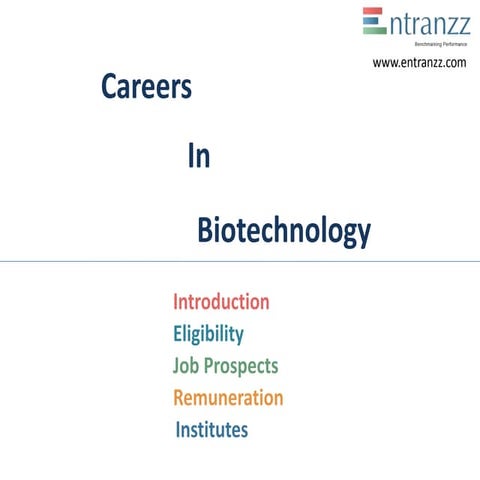 Careers in biotechnology | PPTX
