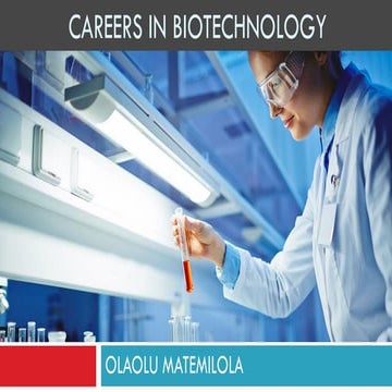 Careers in biotechnology | PDF