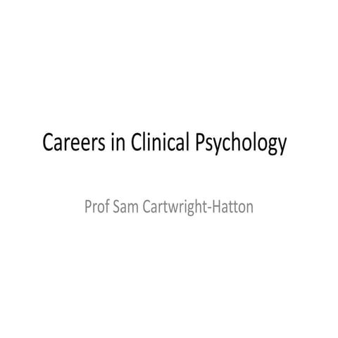 Careers in Clinical Psychology | PPTX