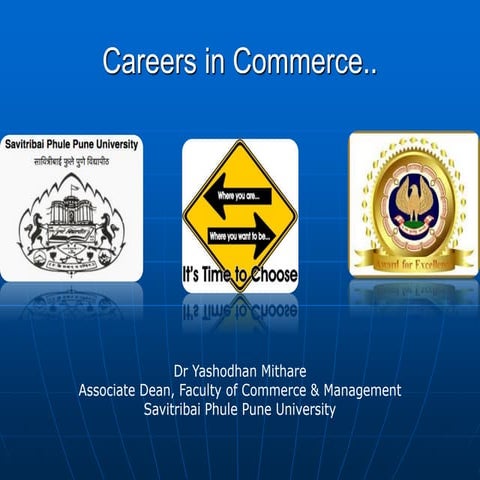 Commerce career guidance presentation | PPT