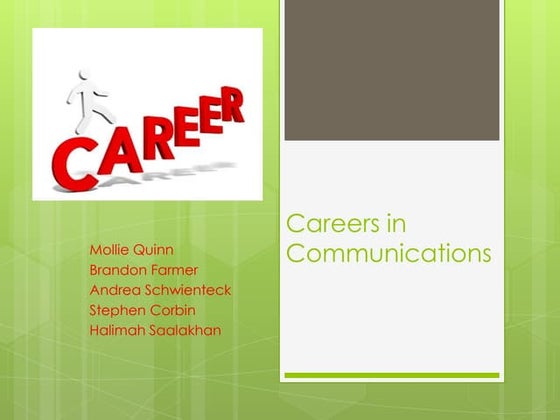 A Career in Communications | PPTX