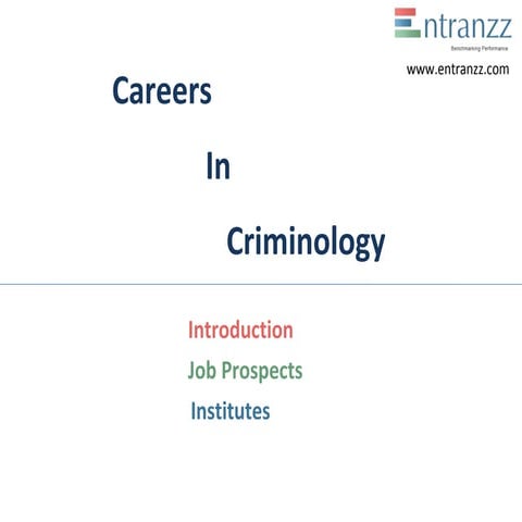 Careers in criminology | PPT