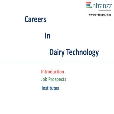 Careers in dairy technology | PDF