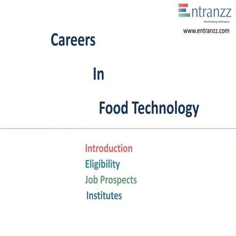 Careers in food technology | PPTX