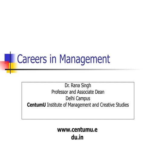 Careers In Management | PPT