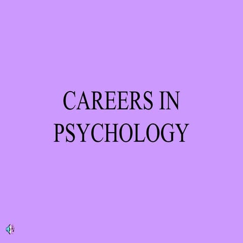 Careers in psych | PPT