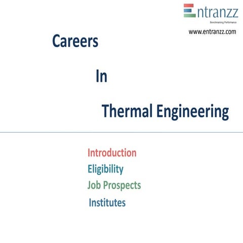 Careers in thermal engineering | PPTX
