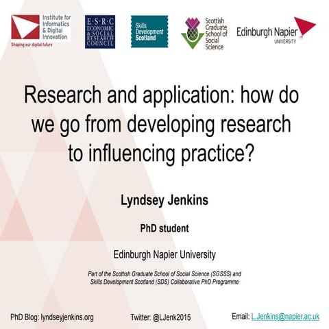 Research and application: how do we go from developing research to ...